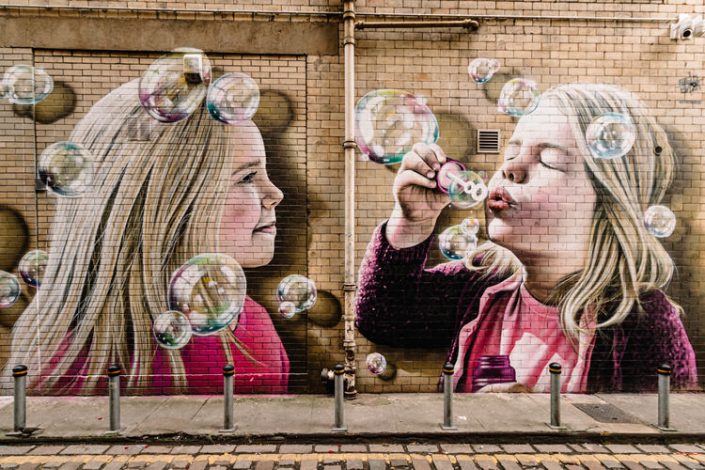 Bubbles mural by Rogue One - Urban photography by Galina Walls