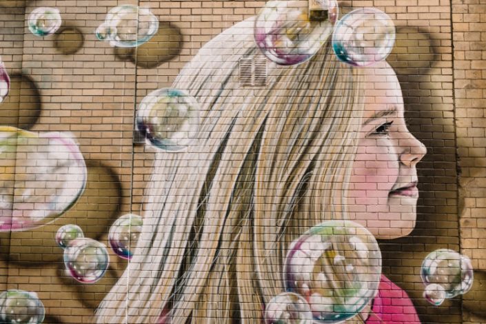 Bubbles mural by Rogue One - Urban photography by Galina Walls